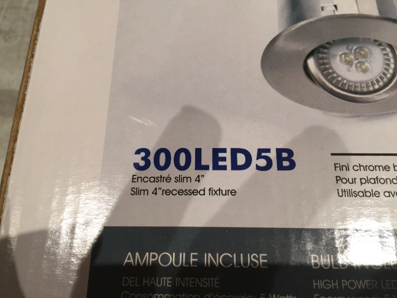 Lumière-encastré 4 po. neuve, finie chrome brossé pour plafond | Éclairage intérieur et ...