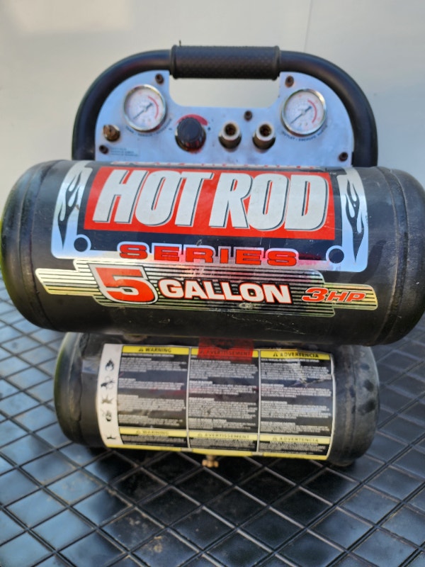 Powerbuilt Hot Rod Series 5 Gallon 3 HP Dual Tank Air Compressor ...