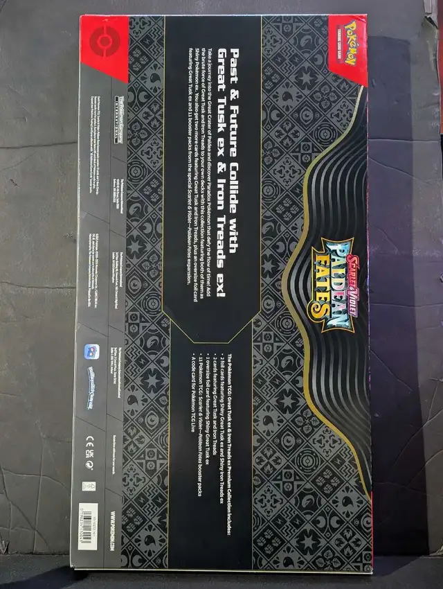 Pokemon Paldean Fates Great Tusk ex & Iron Treads ex Premium Col | Arts ...