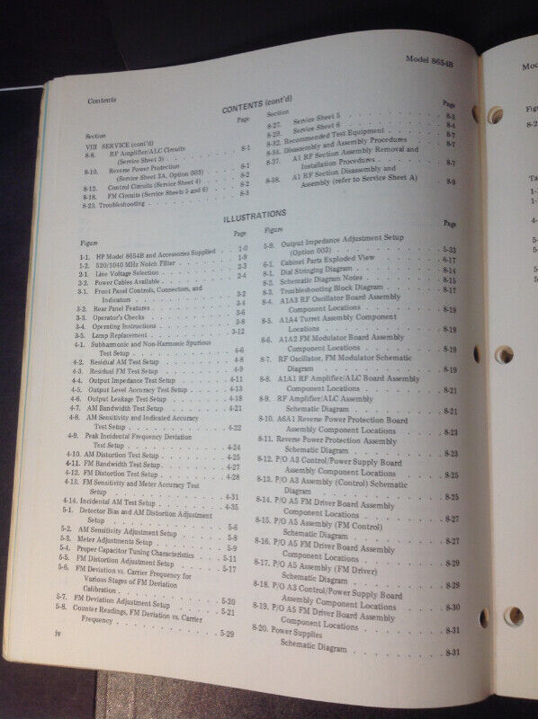 HEWLETT PACKARD 8654B SIGNAL GENERATOR SERVICE MANUAL (1975) | General ...