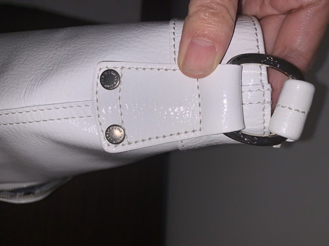 LONGCHAMP Paris white patent leather RODEO LX Shoulder bag | Women's ...