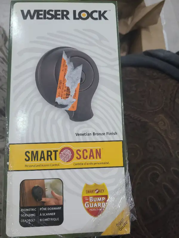 Bnib WEISER LOCK SMART SCAN Door lock biometric fingerprint | Windows ...