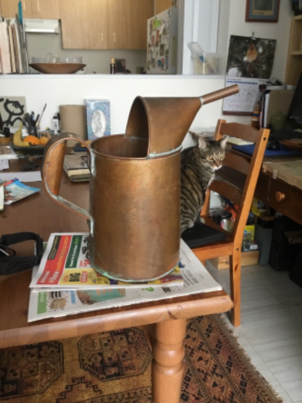 Antique railroad oil copper pouring can | Arts & Collectibles ...