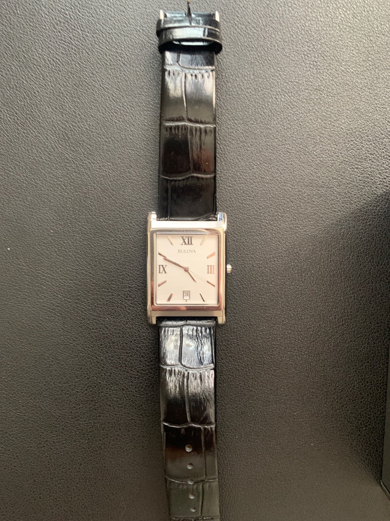 Bulova Men's 96B107 Strap Silver Dial Watch | Jewellery & Watches ...