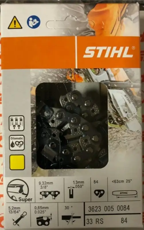 Stihl Chainsaw Chain 25" 3/8 84dl .050 33rs 84 3623 005 0084 New ...