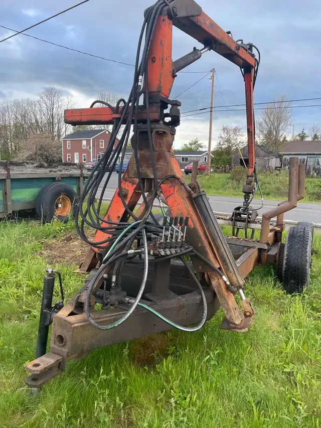 log Loader and trailer for behind a farm tractor | Farming Equipment ...