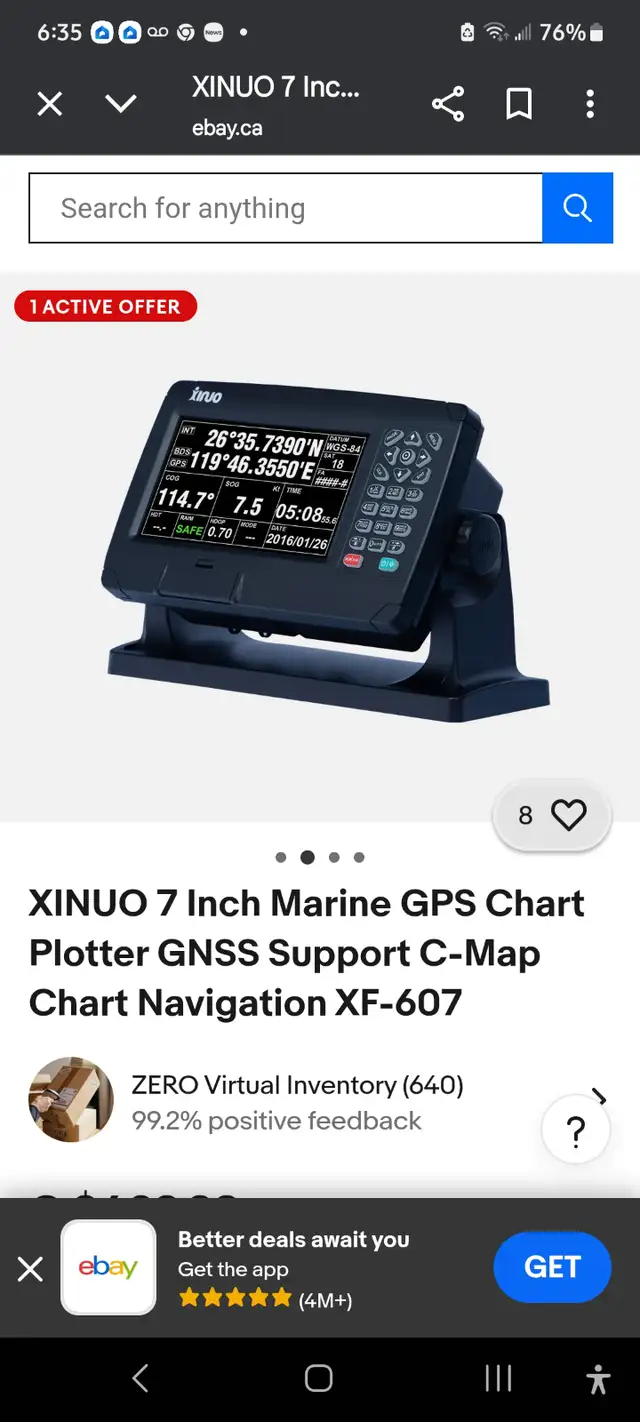 New Xinuo XF607, 7 inch. Maritime GPS Chart Plotter for Boats | Other ...