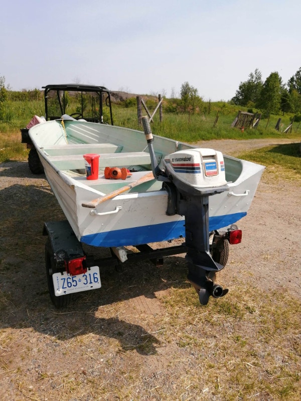 14 ft Aluminum boat, trailer and motor package | Powerboats & Motorboats | Sudbury | Kijiji