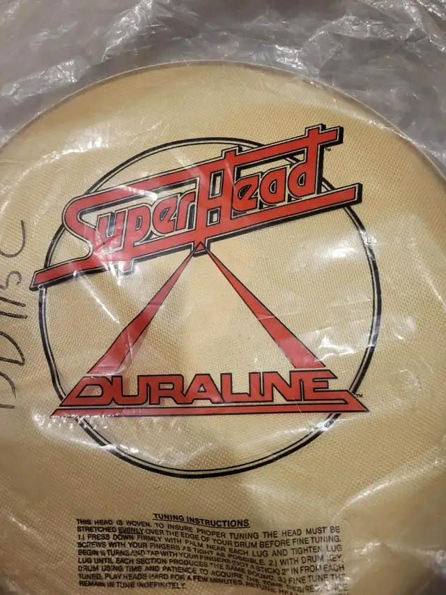 Vintage NOS,Superhead/Duraline 15" Woven Tom Head | Drums & Percussion ...