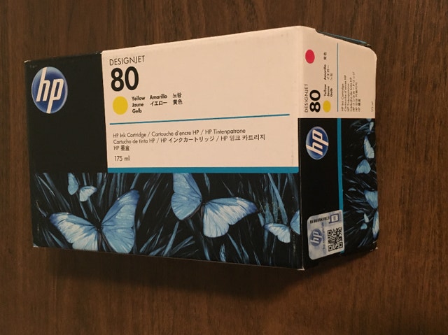 New OEM HP Print Ink Cartridge – HP80 - 175ml – Yellow--$110.00 ...