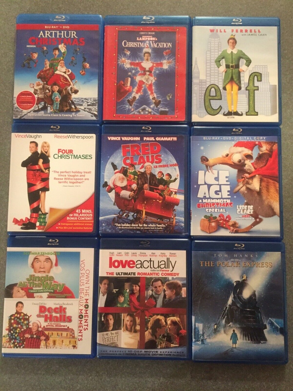 Christmas Blurays Vacation Elf Polar Express Love Actually | CDs, DVDs ...