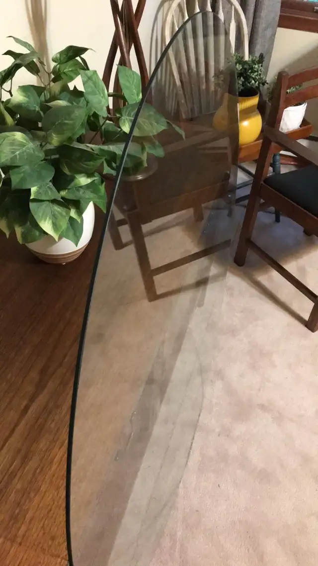 Glass Plateau verre de table rond (48 pouces) / Buffet Mid-Centu | Free ...