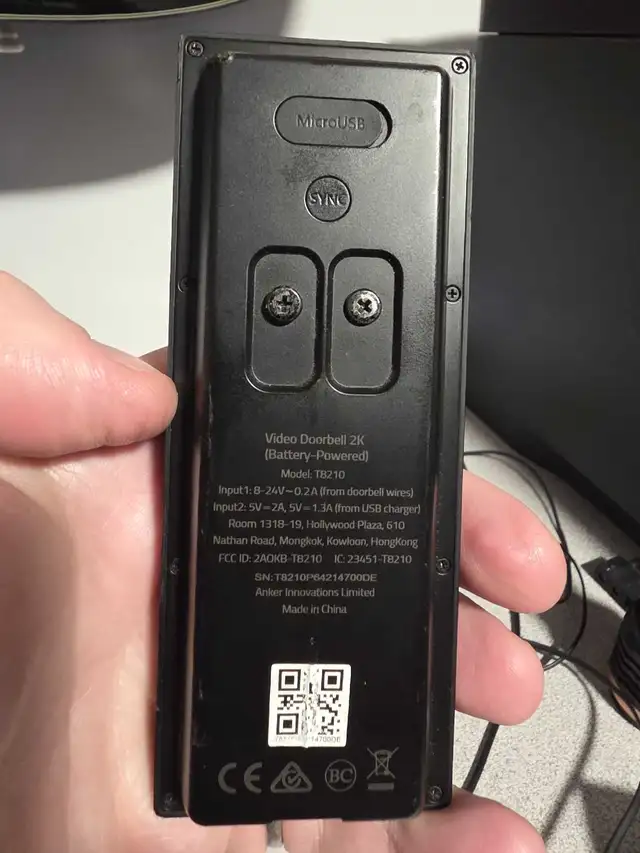 Eufy 2K Battery Video Doorbell model T8210 (doorbell only) | Security ...