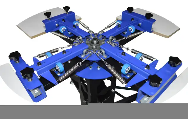 4 Color 4 Station Screen Printing Press with Fixed Pallet 006433 ...