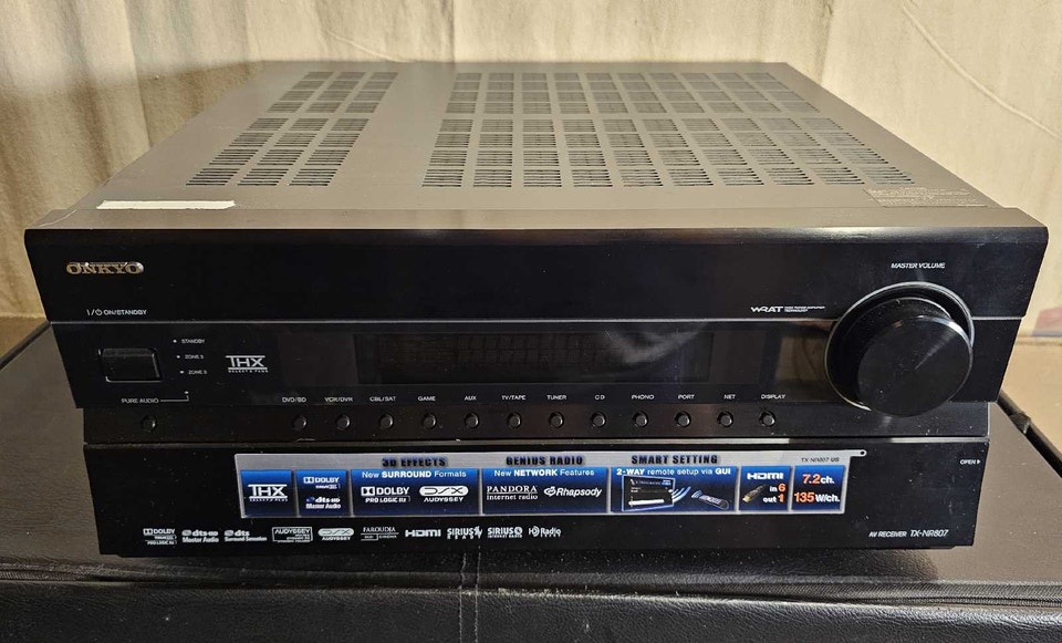 Onkyo TX-NR807THX® Select2® Plus home theater receiver with HDMI ...