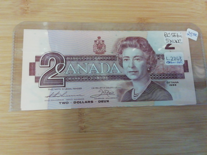 1986 Canada $2 Banknote | Arts & Collectibles | Mississauga / Peel ...