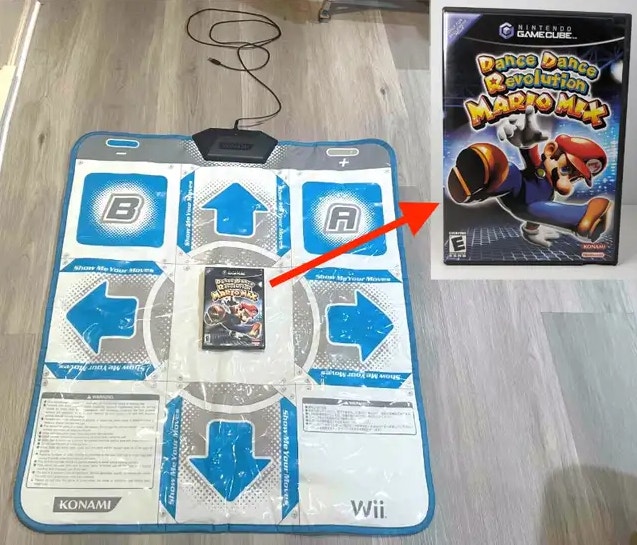DDR Dance Dance Revolution Mario Mix + Mat NINTENDO GAMECUBE WII ...