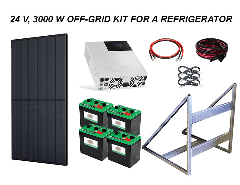 Solar Off-Grid Kit for an AC Refrigerator (Up To 450 KWH/Year ...