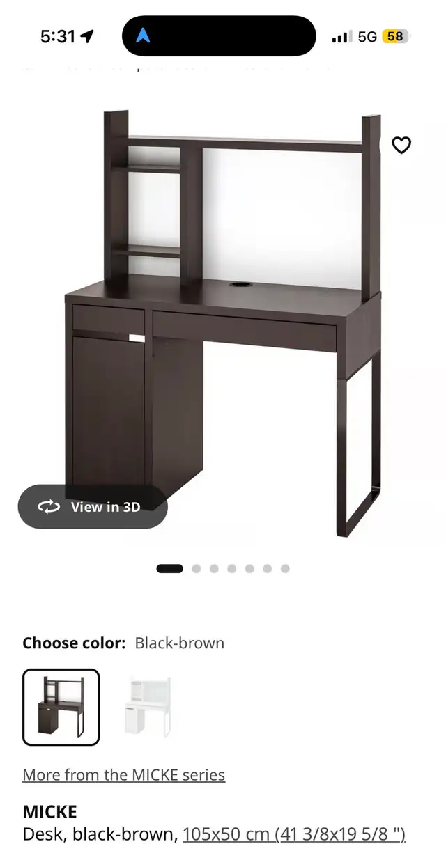 Ikea- Micke Desk in Brown | Desks | Kitchener / Waterloo | Free local ...