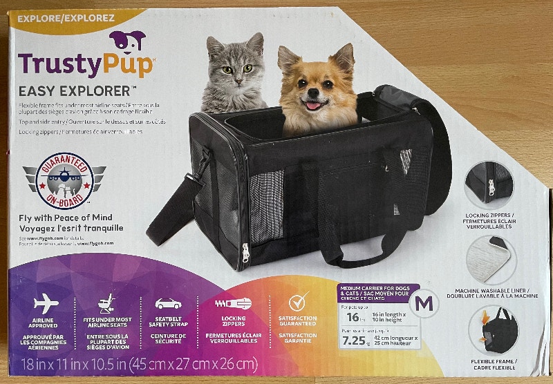 Cage transport TrustyPup Travel Easy Explorer (M), chien ou chat ...