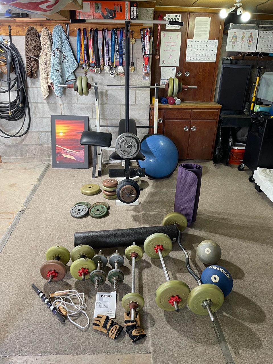 Weight Bench (Heavy Duty), Weights and more | Exercise Equipment | St ...