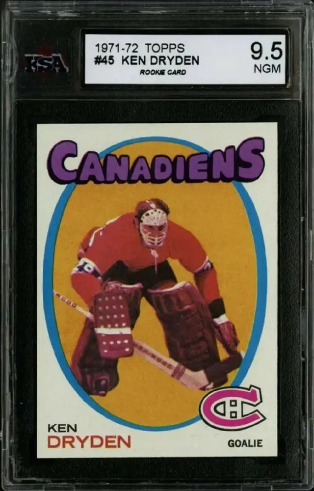 1971-72 Topps Ken Dryden Rookie Card KSA 9.5 Gem Mint RC | Arts ...