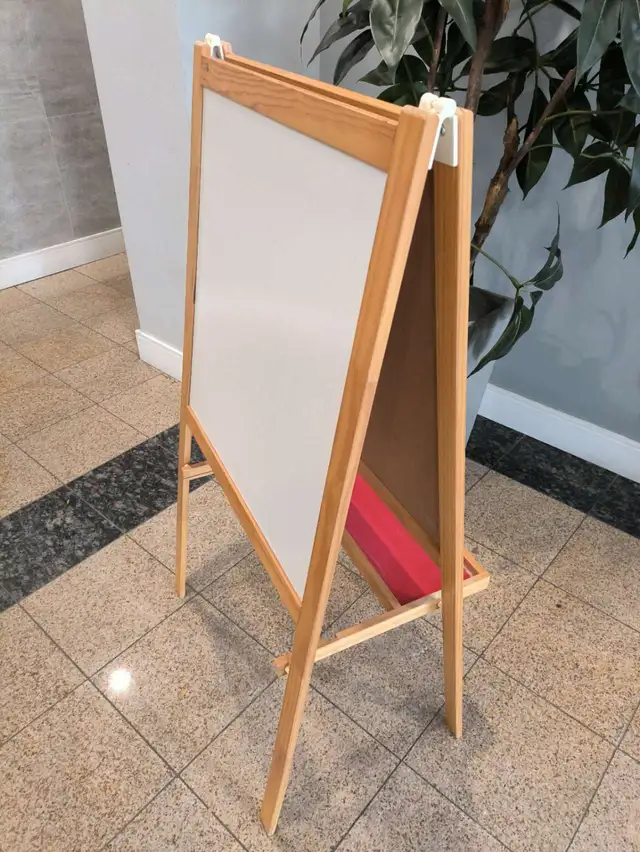 IKEA Double-Sided Display Board / Whiteboard Stand | Wooden F | Desks ...