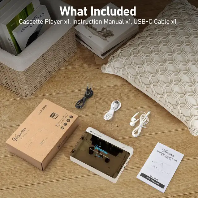 Portable Bluetooth Cassette Tape Player, Cassette Player & Rec ...