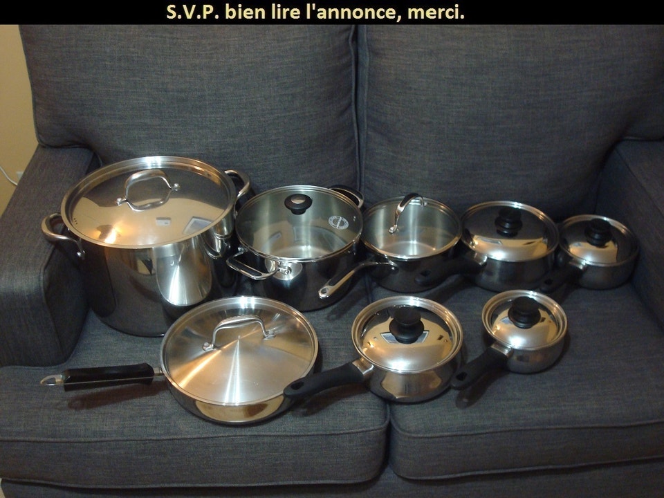 Chaudrons et poêles en stainless, 100$. | Kitchen & Dining Wares ...