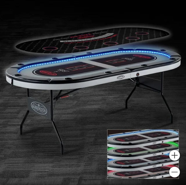 Barrington 10-player Poker Table with LED Lights | Dining Tables & Sets ...