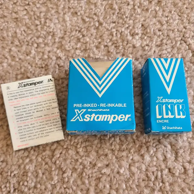 Shachihata Xstamper pre-inked stamp and original refill ink | Other ...