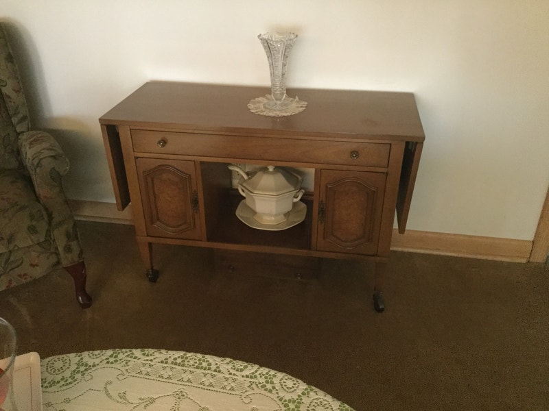 Compact Wheeled Server/Sideboard/Bar | Hutches & Display Cabinets ...