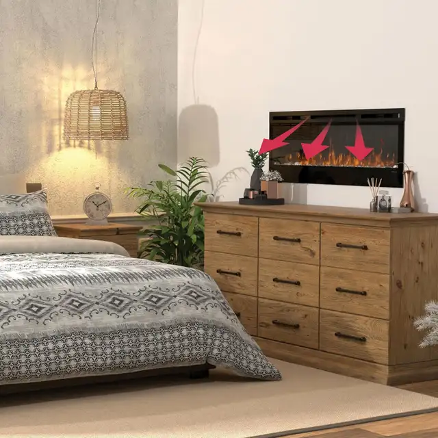 Dimplex Prism 50" Linear Wall Mount Electric Fireplace w/ Embers ...