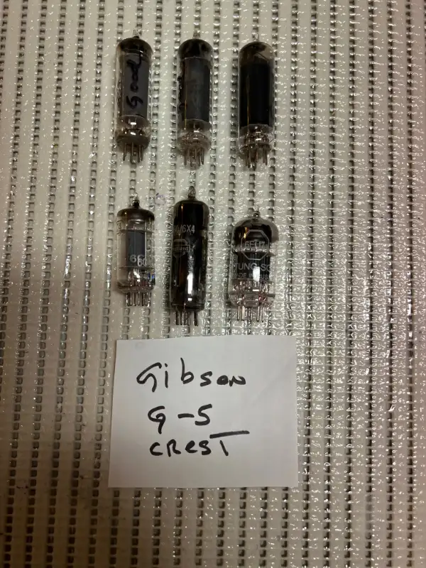 Tubes Set package for Vintage Amp Gibson model G-5 Crest | Guitars ...