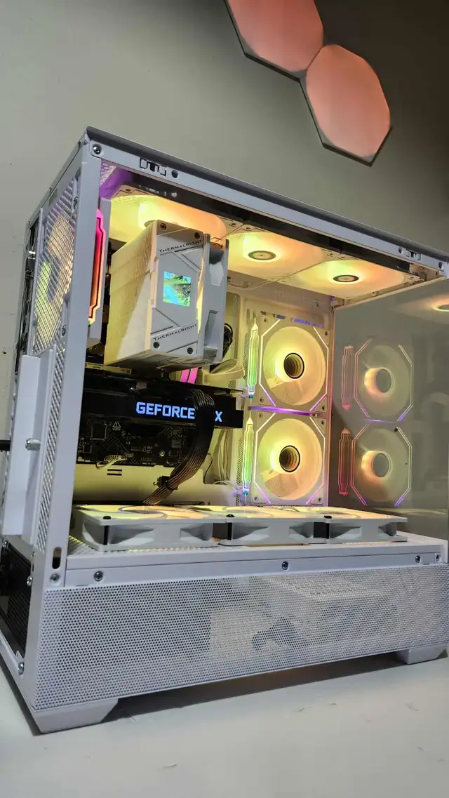 White Gaming PC | i5 13400F + 16GB ram + RTX 5060 | Desktop Computers ...