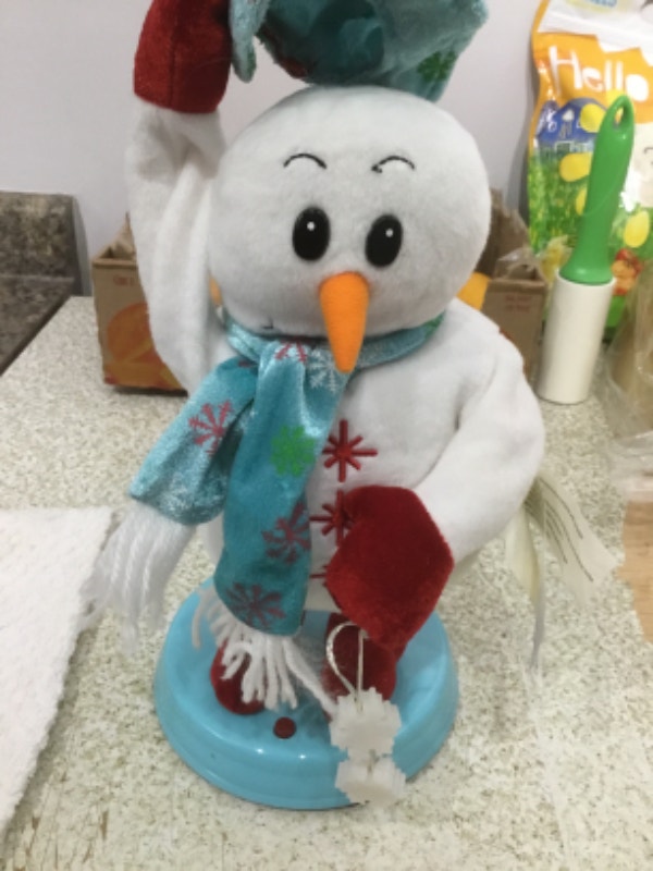 Gemmy Animated Snowflake Spinning Snowman Heat Snow Miser Blue M ...
