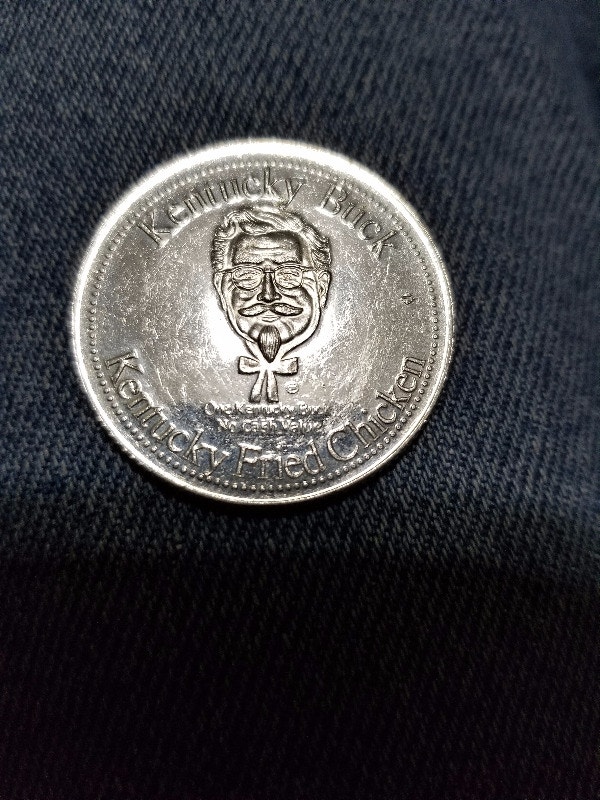 1983 KFC Kentucky Buck Anniversary Dollar Token Coin | Arts ...
