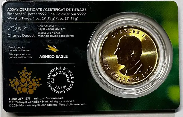 1 oz RCM Gold Maple Coin DNA Single Mine | Arts & Collectibles ...