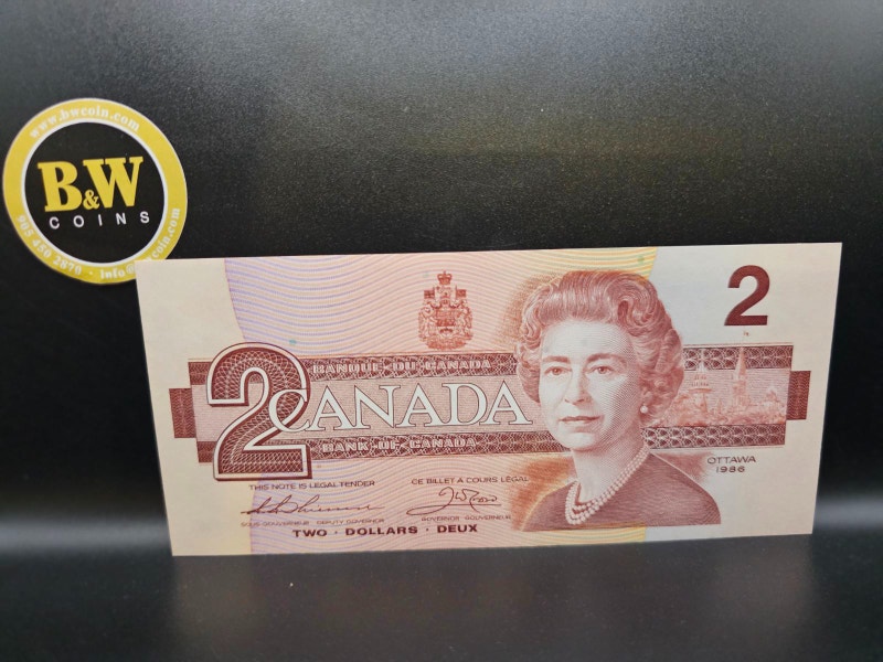 1986 Canadian BC-55b CH UNC $2 Banknote | Arts & Collectibles ...