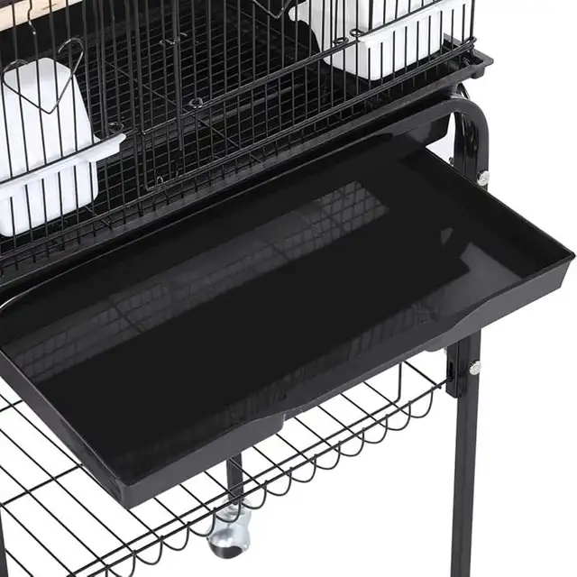 62.4”H, Roof Top Metal Parakeet Flight Bird Cages, Black Color ...