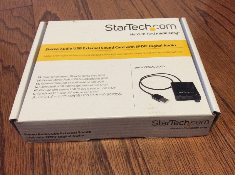 STARTECH STEREO AUDIO USB EXTERNAL SOUND CARD W/SPDIF DIG. AUDIO ...