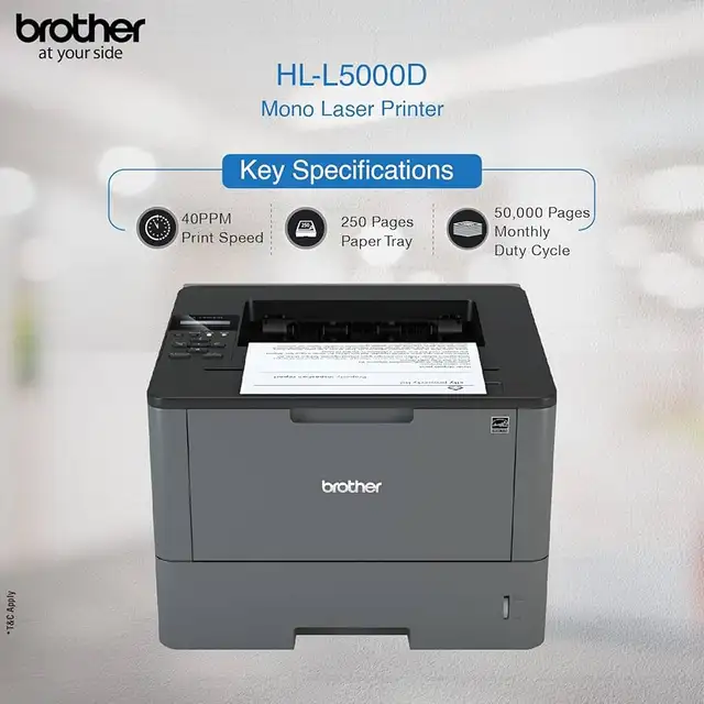 New Brother HL-L5000D Monochrome Laser Printer MPN: HL-L5000D Ty ...