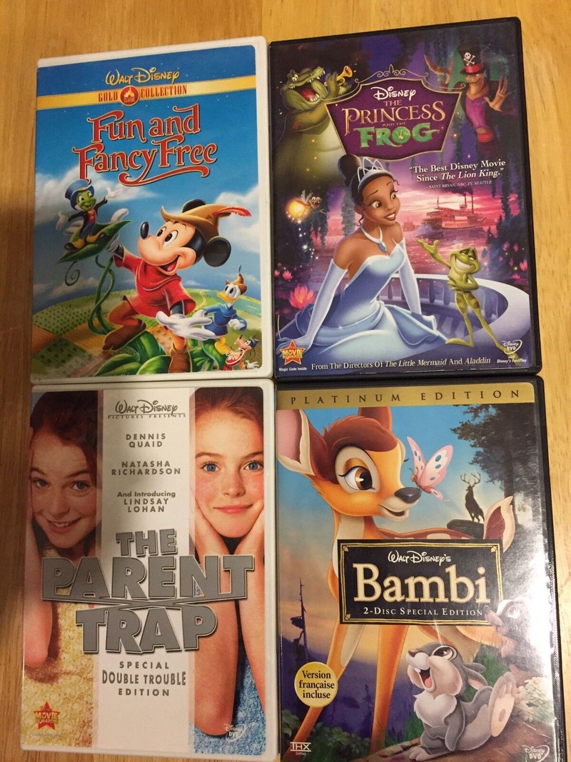 Disney DVDs EUC Bambi Fun and Fancy Free Parent Trap Princess | CDs ...