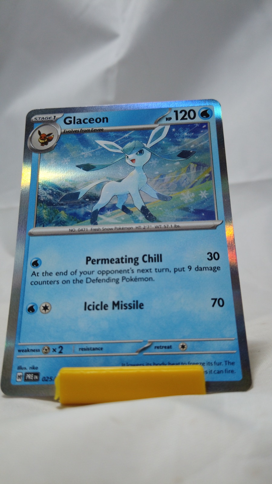 Pokemon Glaceon 25/131 Prismatic Evolutions Card Rare Holo NM | Arts ...