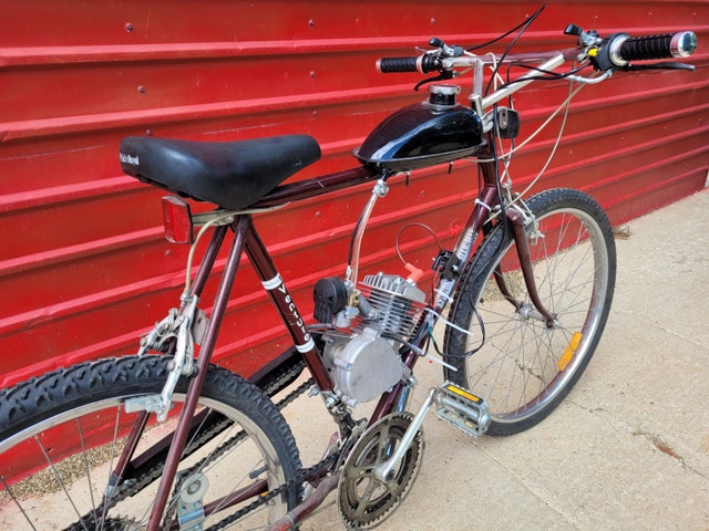 Gas Powered Mountain Bike with 2nd New Motor | Road | Red Deer | Kijiji