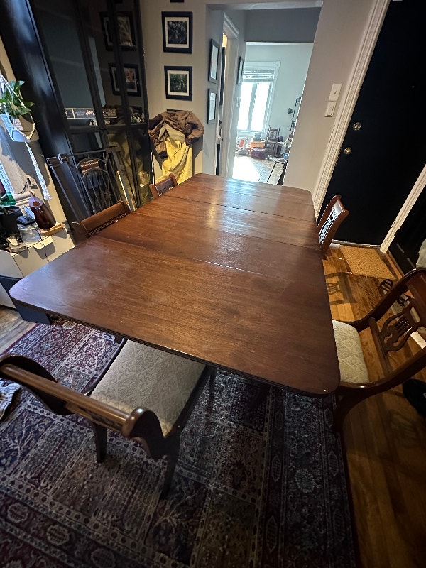 Large antique wooden dining table with chairs | Dining Tables & Sets ...