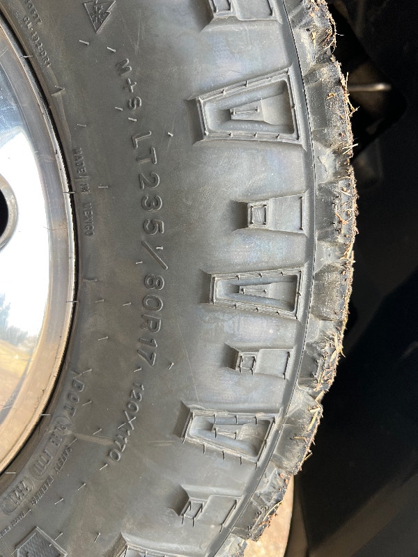 Duratracs 235 80 r17 made in 2021 near new @14/32nds | Tires & Rims ...