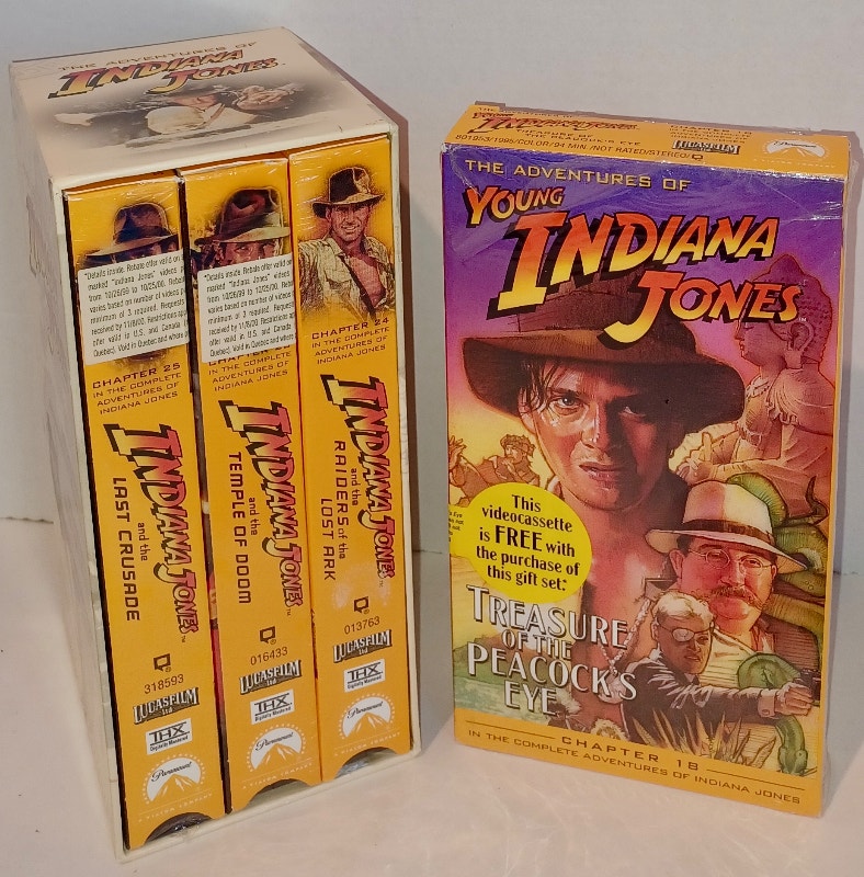 4 VHS Indiana Jones Box Set + Young Indiana Jones Treasure of th | CD ...