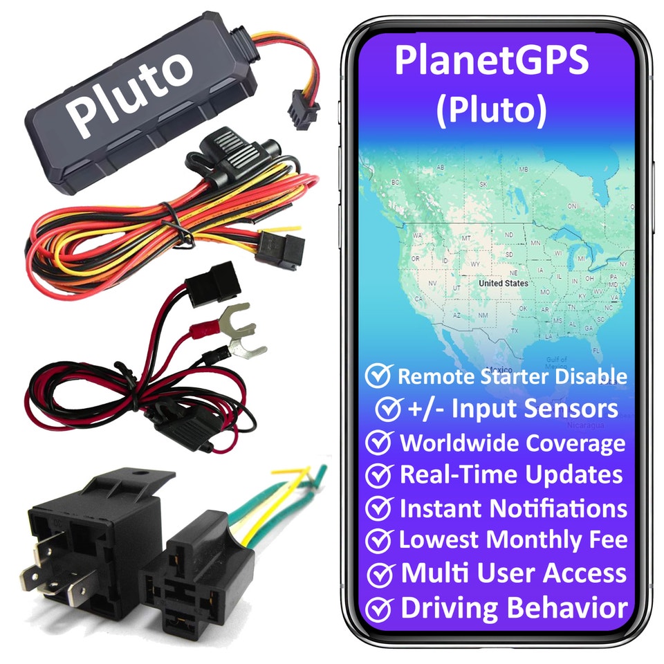 GPS Tracker Wired with Kill Switch (Starter Disable) Worldwide ...