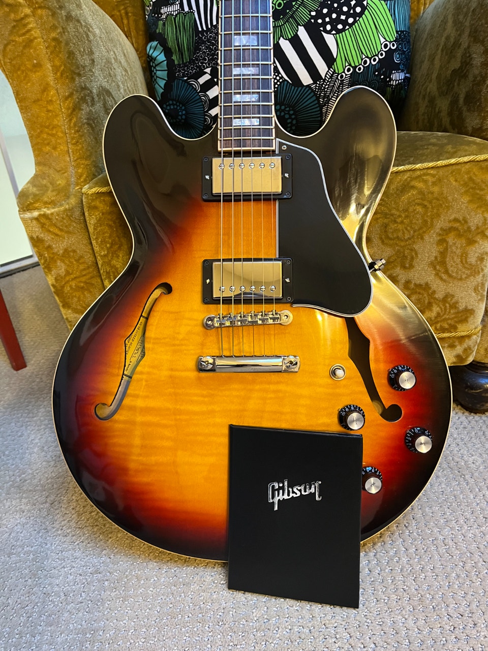 Gibson Memphis ES-335 Block 2018 - Figured Sunset Burst | Guitars ...